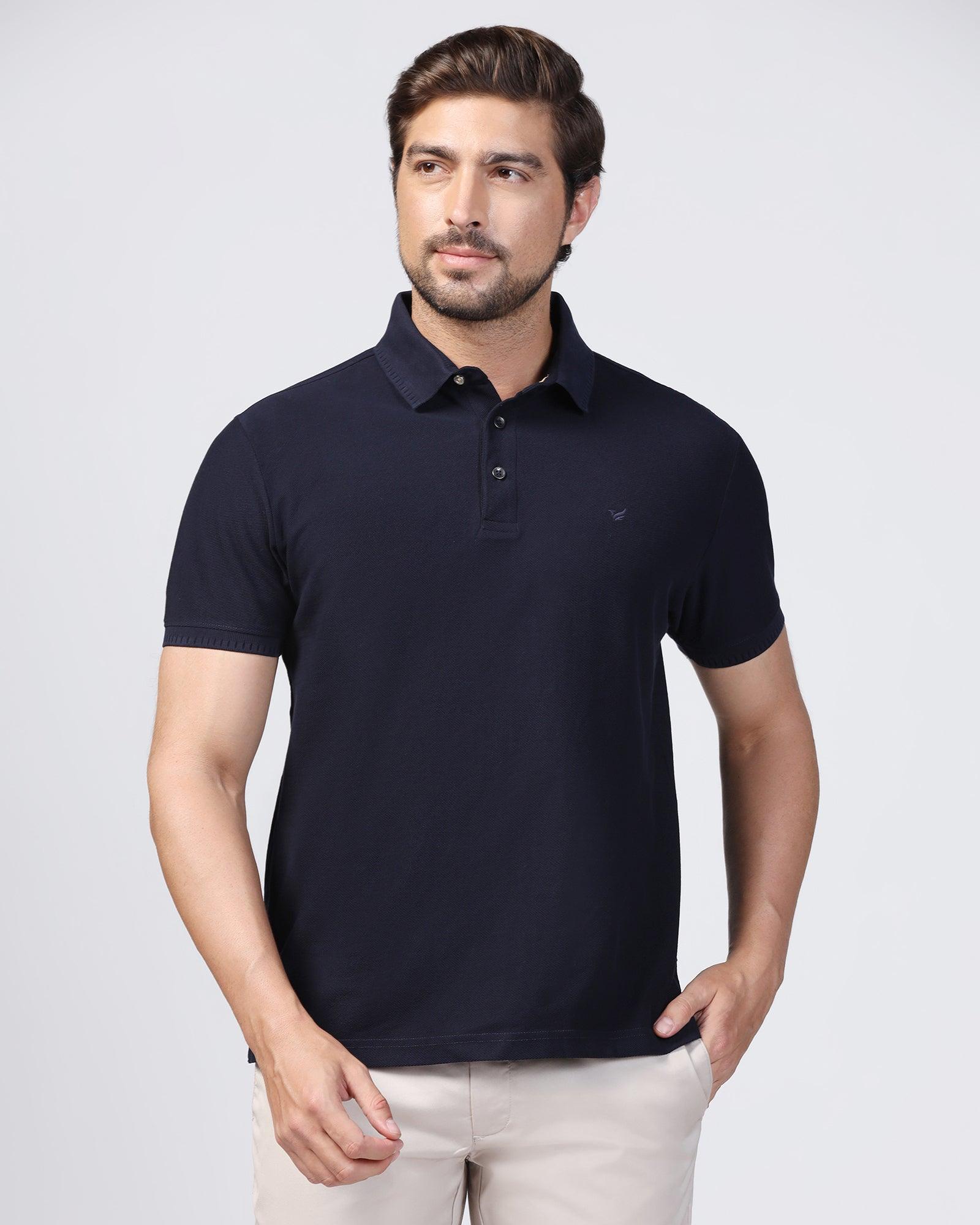 Buy Polo Navy Structure T-Shirt - Bingo Online in India