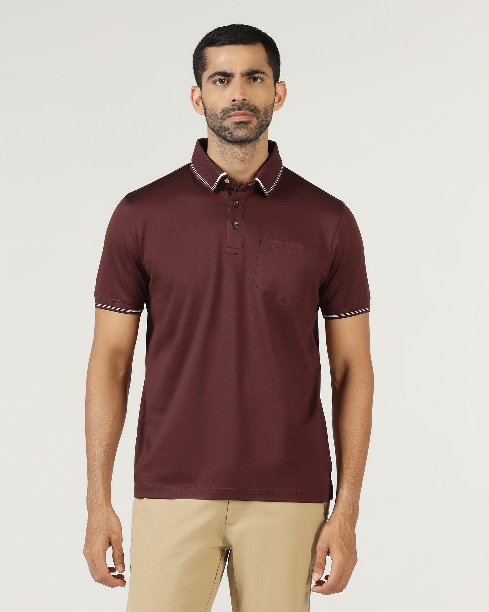 Buy Rust Solid Polo From Mond Collection Online