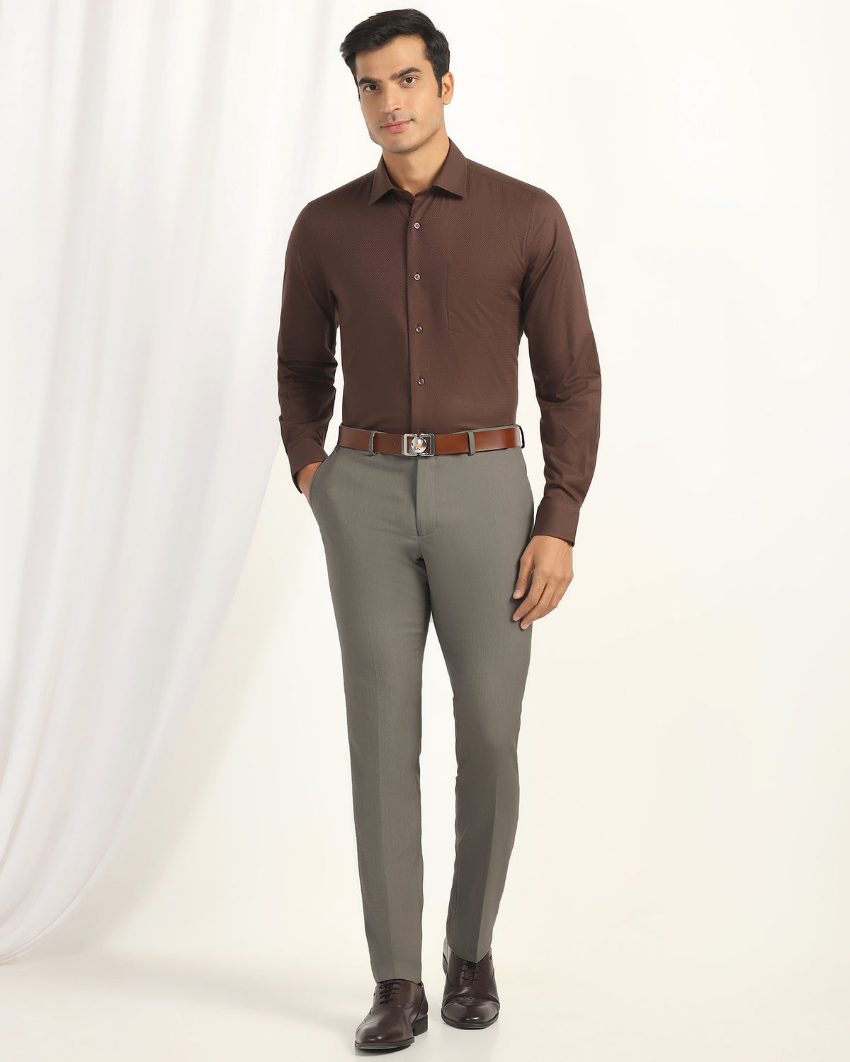 Slim Fit B-91 Formal Mouse Textured Trouser - Fendi