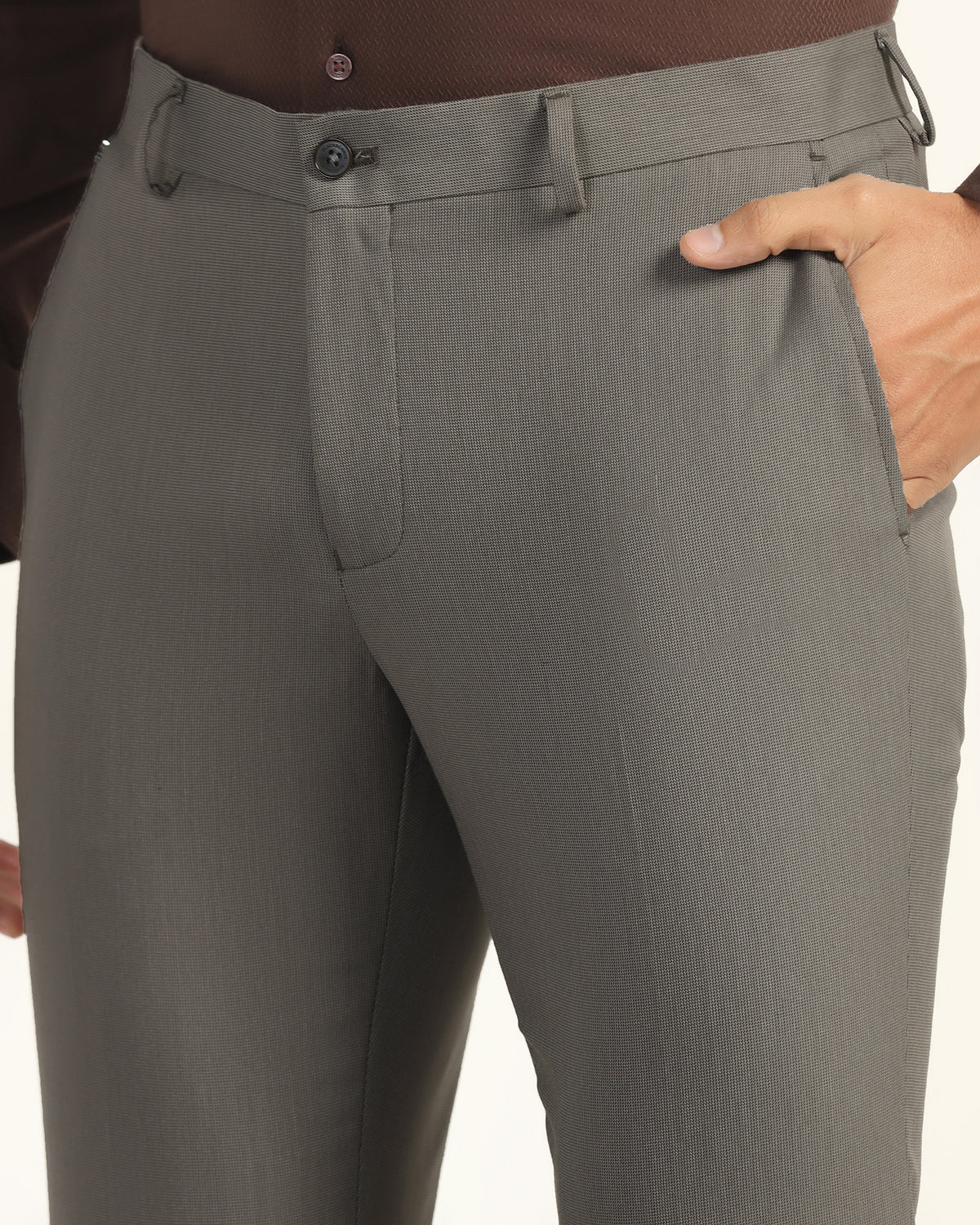 Slim Fit B-91 Formal Mouse Textured Trouser - Fendi