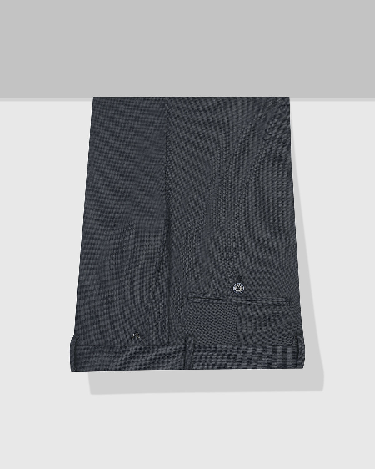 Slim Fit B-91 Formal Navy Textured Trouser - Fendi