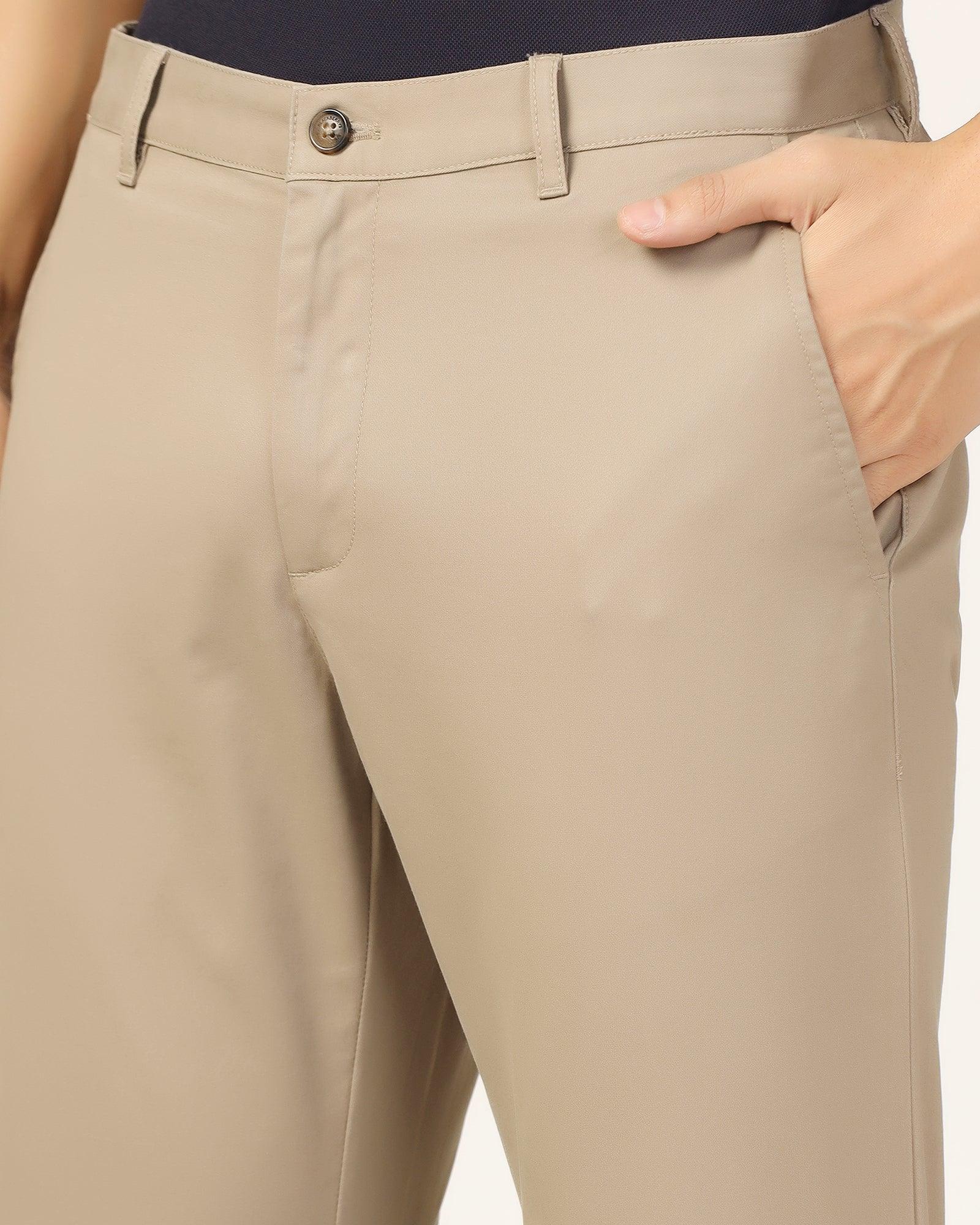 Slim Comfort B-95 Casual Khaki Solid Khakis - Lab