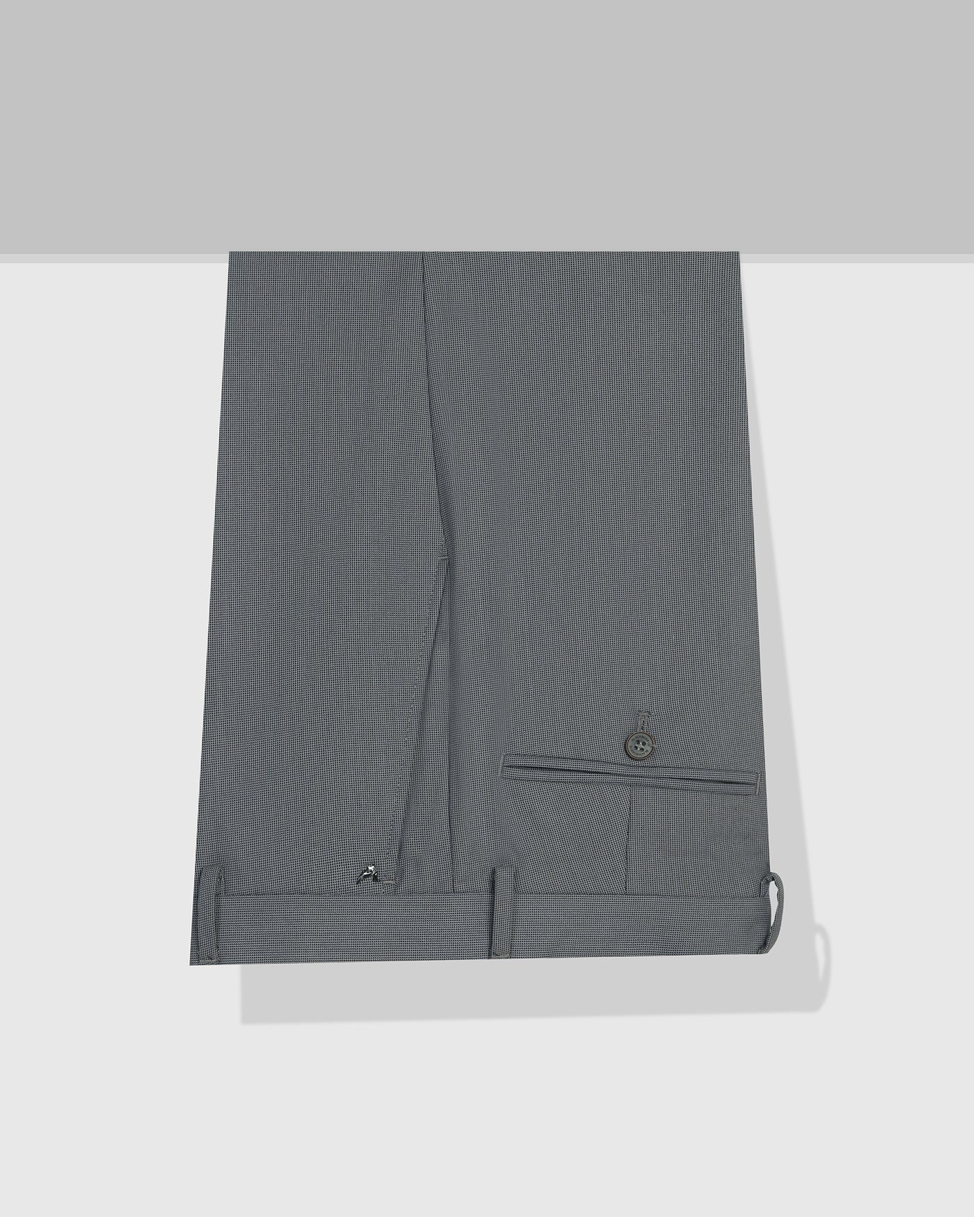 Slim Fit B-91 Formal Grey Textured Trouser - Fendi