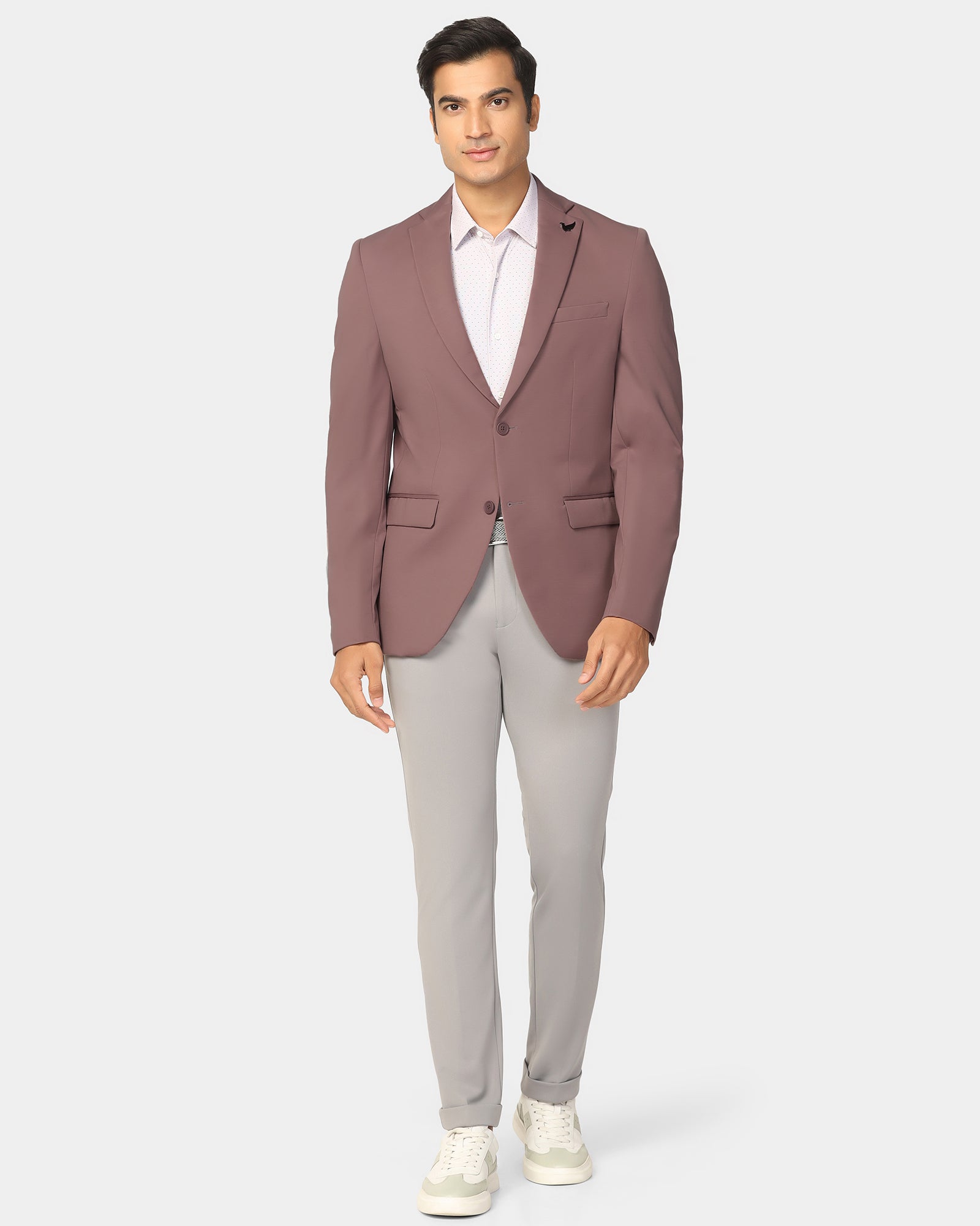 TechPro Formal Dusty Pink Solid Blazer - Explore