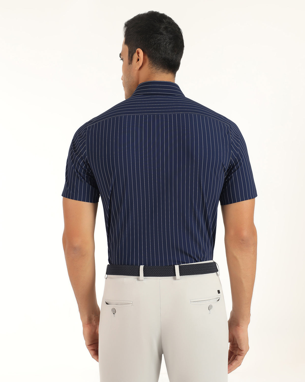 Buy Dickins TechPro Navy Stripe Shirt Online India