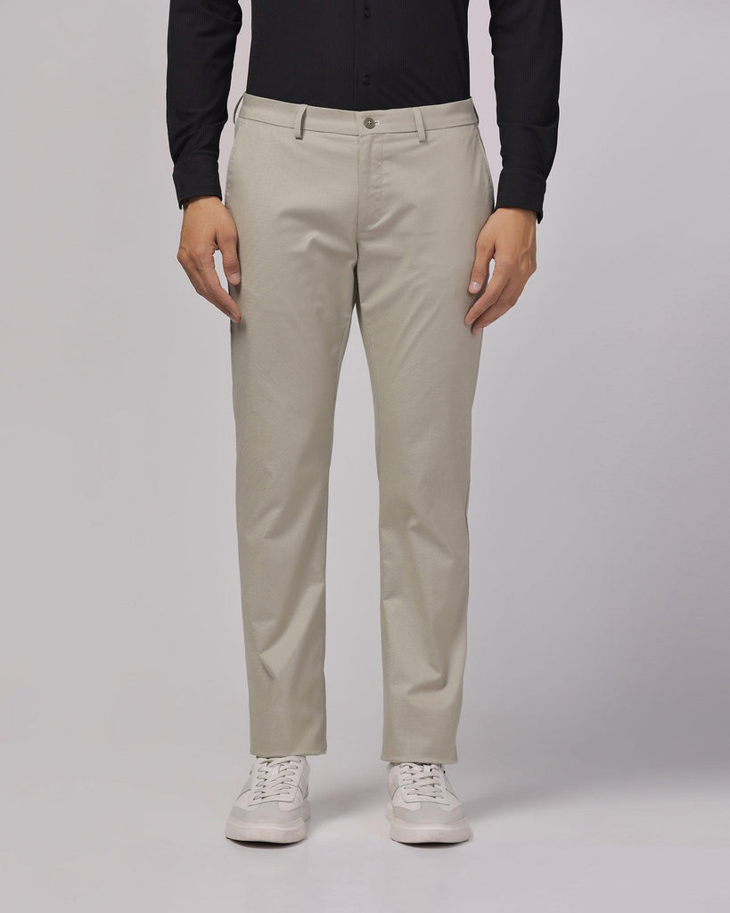 TechPro Slim Comfort B-95 Casual Light Olive Solid Khakis - Andros