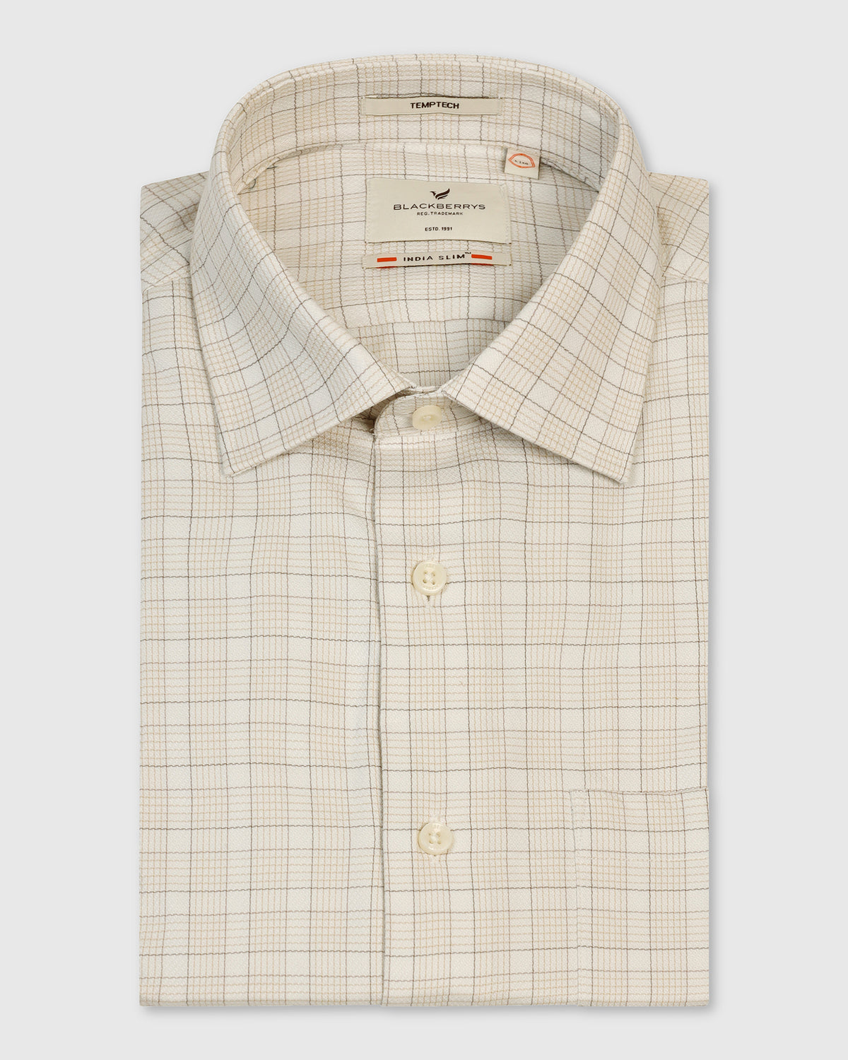 Buy Victor Temp Tech Yellow Check Shirt Online India