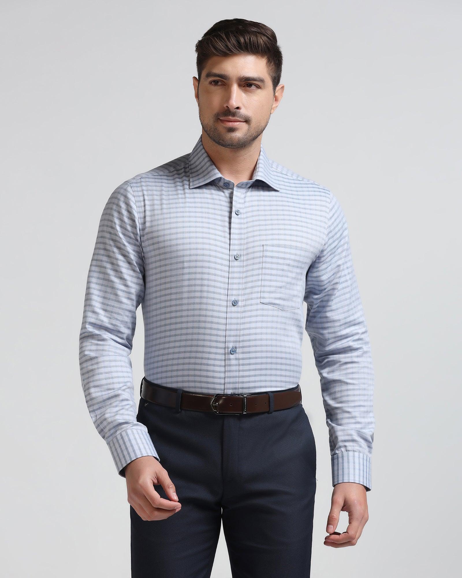 Buy Temp Tech Formal Grey Check Shirt From Edmund Collection