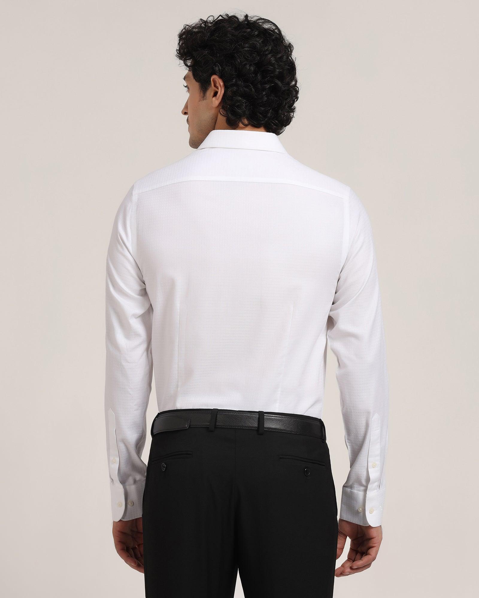 Formal White Textured Shirt - Reno