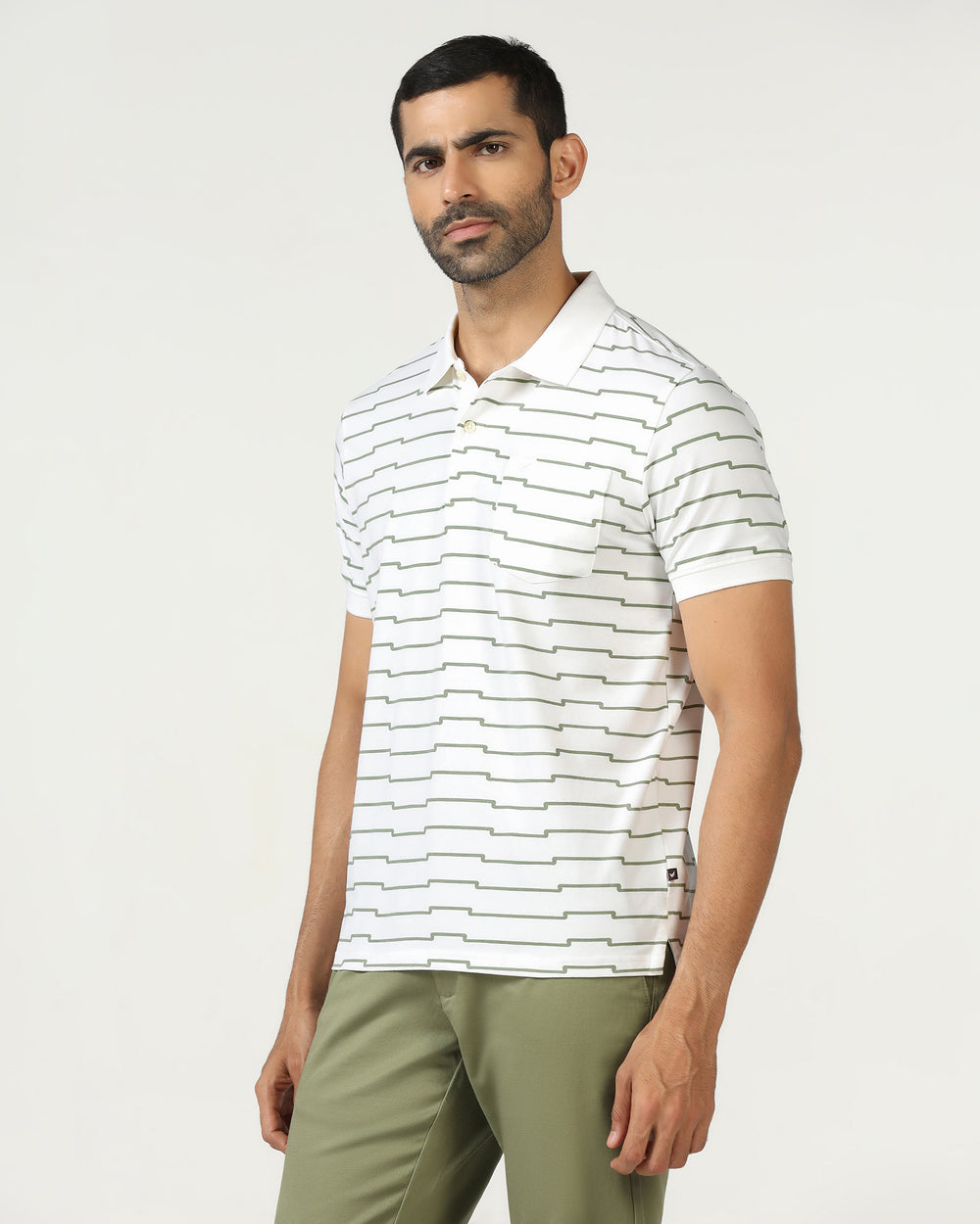 Buy White Solid Polo With Pocket Online at Blackberrys