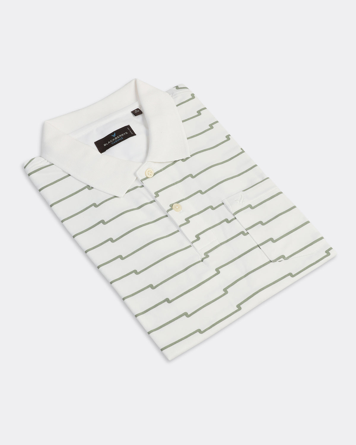 Buy White Solid Polo With Pocket Online at Blackberrys