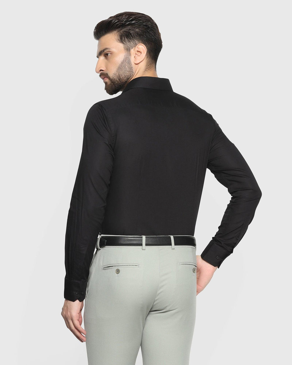 Buy Formal Black Solid Shirt With Pocket at Blackberrys