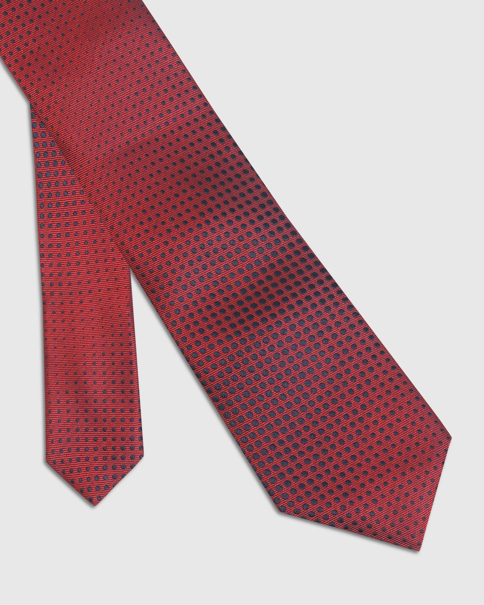 Buy Must Haves Silk Red Printed Tie from Imogene Collection