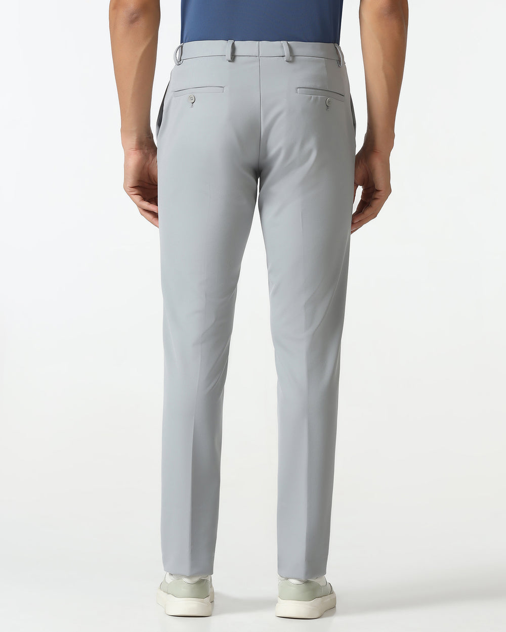 Buy Light Grey Tech Pro Solid Trouser From Ashley Collection