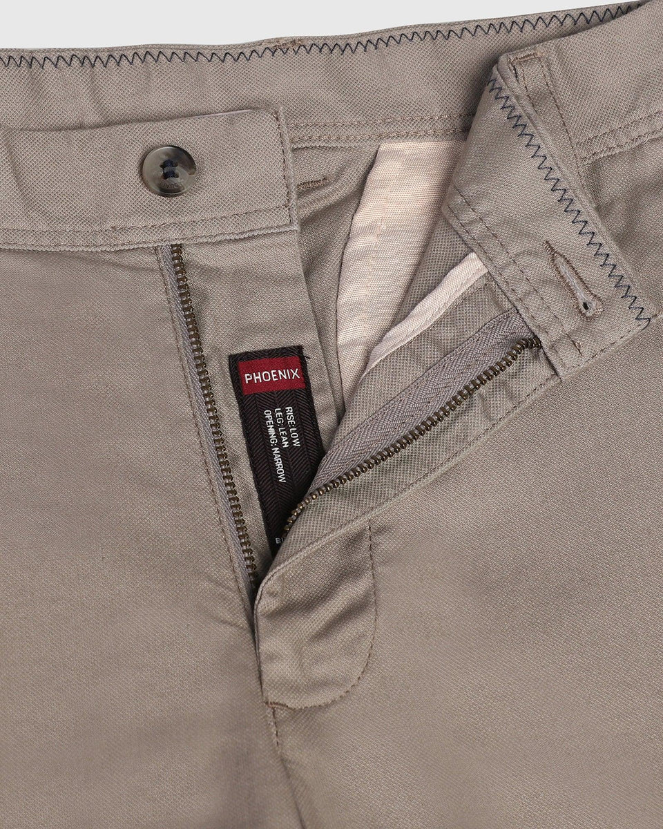Super Slim Phoenix Casual Mouse Textured Khakis - Crate